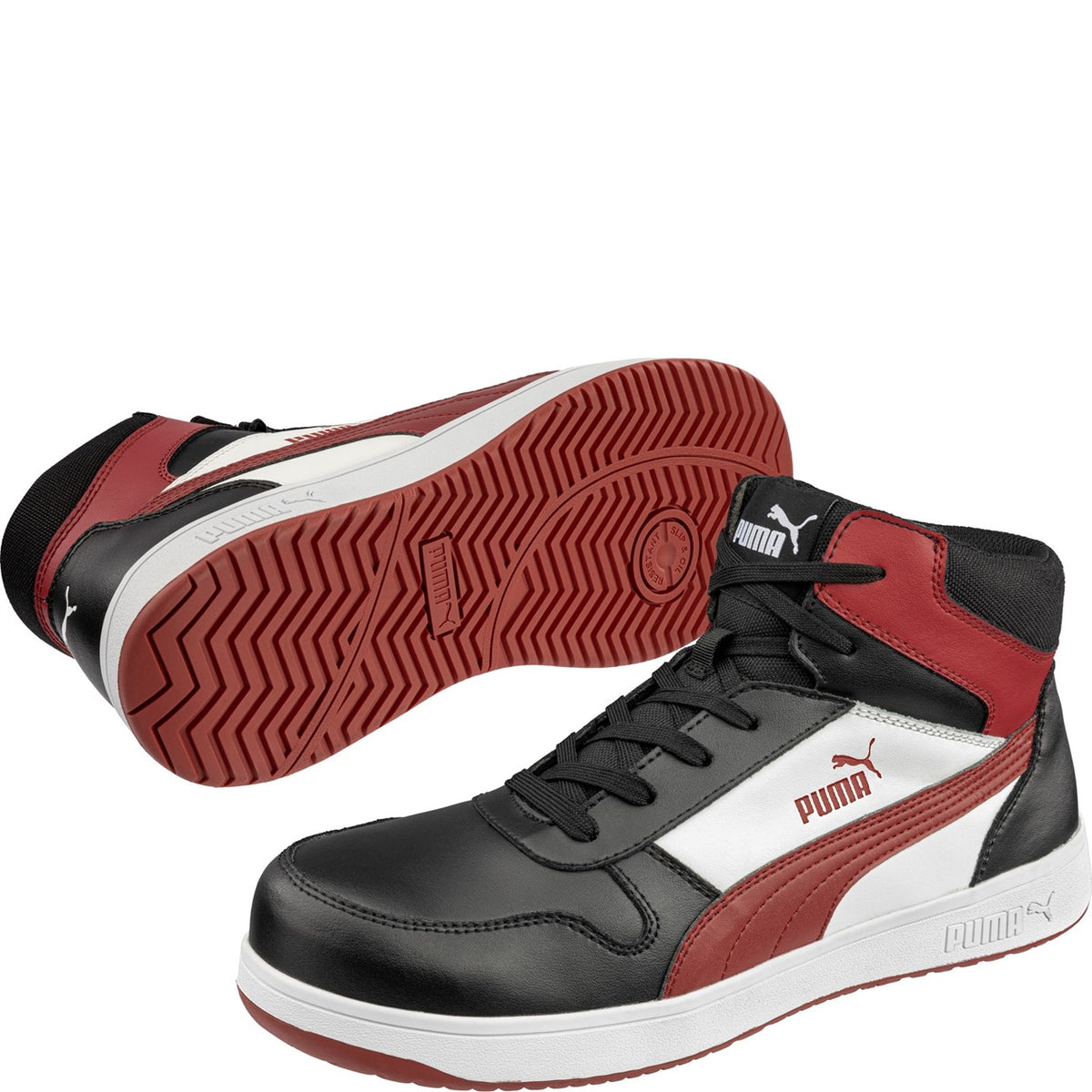 Unisex Puma Safety Black/Red Frontcourt Safety Shoes – safety-giant