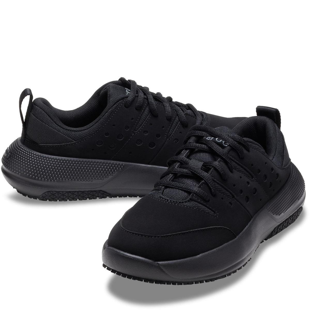 Women's Crocs Triple Black On the Clock Work Sneaker – safety-giant