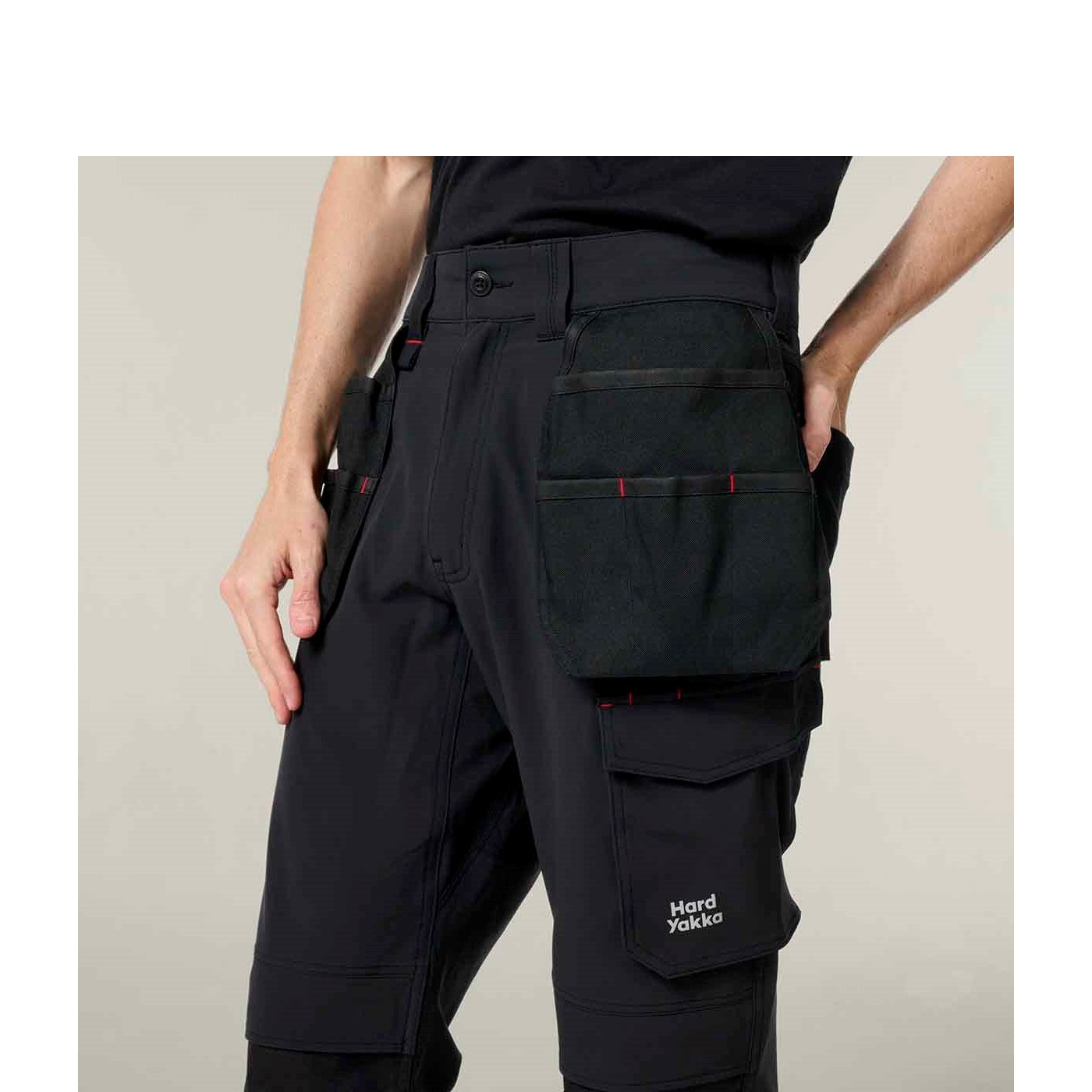 Men's Hard Yakka Black Toughmaxx Lite Holster Pocket Pant – safety-giant
