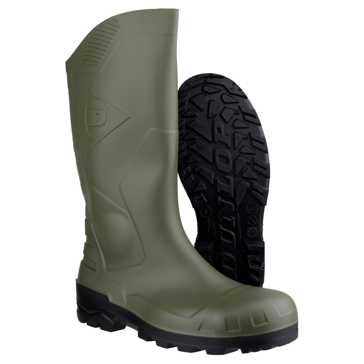 Unisex Dunlop Green/Black Devon Full Safety Wellington – safety-giant