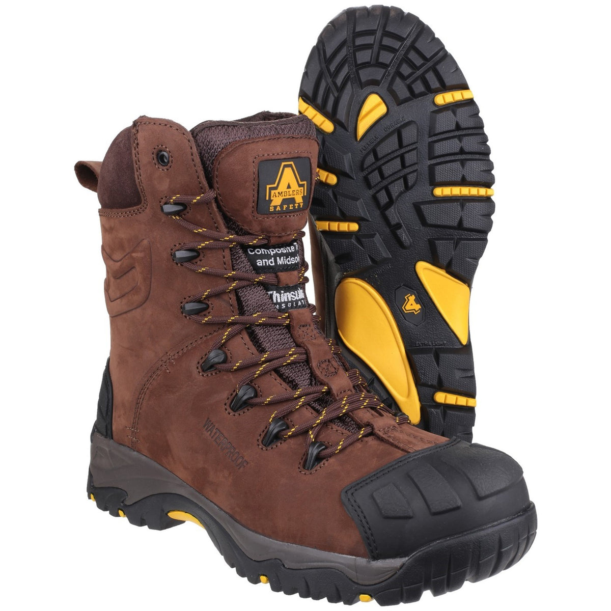 Men's Amblers Safety Brown AS995 Pillar Hi-leg Safety Boot – safety-giant