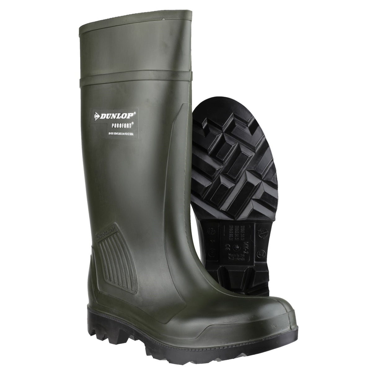 Men's Dunlop Green Purofort Professional Wellington – safety-giant