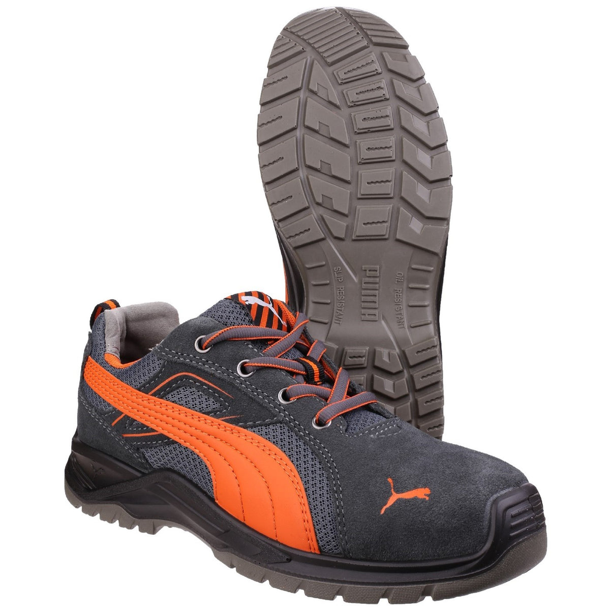 Men's Puma Safety Orange Omni Flash Low Safety Trainer – safety-giant