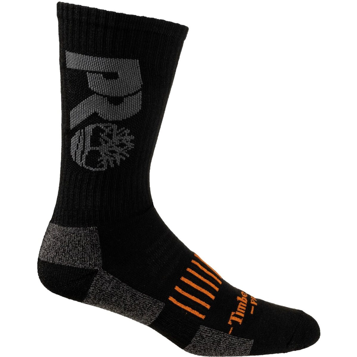 Men's Timberland Pro Black Big Logo Half Cushion Crew Sock 3 Pack ...